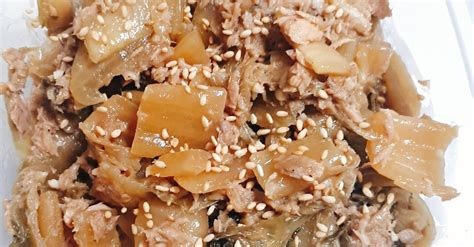 유아반찬 참치캔 씻은김치볶음