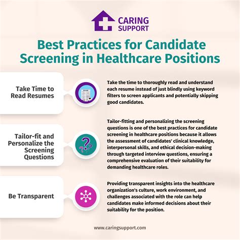 Tips For Effective Candidate Screening In Healthcare Caring Support