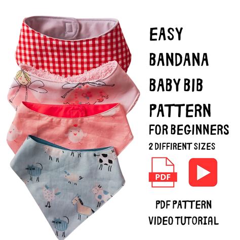 Adult Bandana Bibs Pattern Free Printable Shop On Pinterest