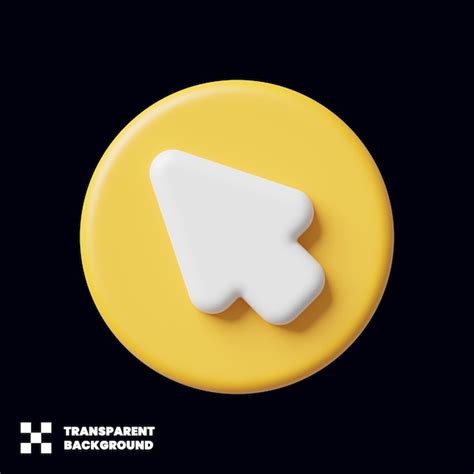premium psd cursor arrow pointer icon 3d
