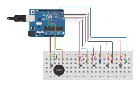 Circuit Design Simon Gioco Tinkercad