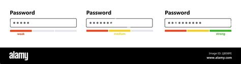 Password Weak Medium And Strong Interface Password Form Template For Website Digital Security