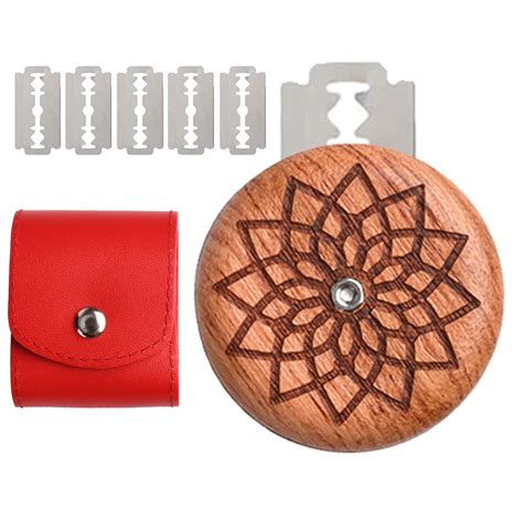 Bread Lame Cutter With Leather Bag 5 Blades Wooden Vicedeal