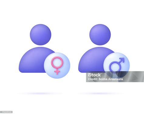 3d 사람 및 성별 아이콘입니다 남녀 평등 양성 평등과 관용 남녀 평등의 상징 0명에 대한 스톡 벡터 아트 및 기타 이미지 0명 3차원 형태 개념 Istock