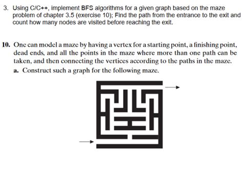 solved 3 using c c implement bfs algorithms for a given