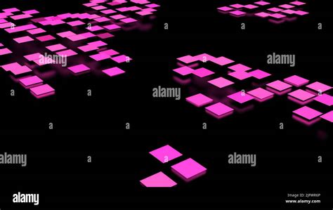 Surface With Squares And Moving Wave Distortions Design 3d Surface Of