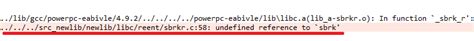 undefined reference to sbrk stmicroelectronics community