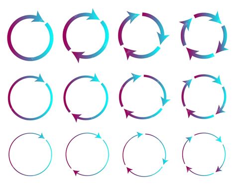 Premium Vector Different Circular And Different Thickness Circular Arrows Sign Symbols Vector