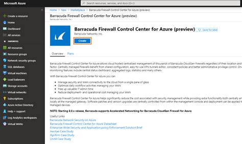 How To Deploy A Firewall Control Center From The Microsoft Azure Marketplace Barracuda Campus