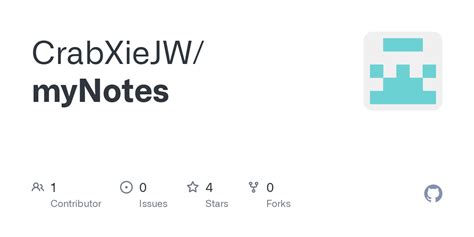 GitHub CrabXieJW MyNotes