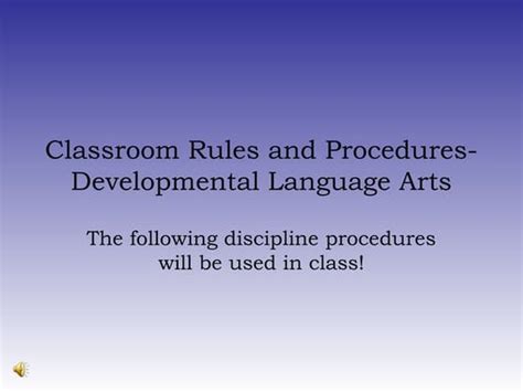 Classroom Rules And Procedures Ppt Homework And Study Education