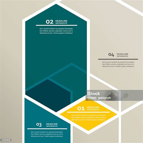 벡터 꺾은선형 육각형 인포그래픽 템플릿을 다이어그램 및 프리젠테이션 0명에 대한 스톡 벡터 아트 및 기타 이미지 0명 개념