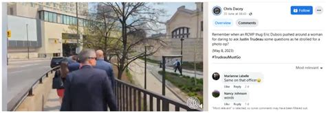 Facebook Chris Dacey Remember When An Rcmp Thug Eric Dubois Pushed Around A Woman For Daring To