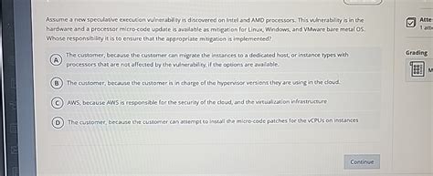 [solved] Assume A New Speculative Execution Vulnerability I