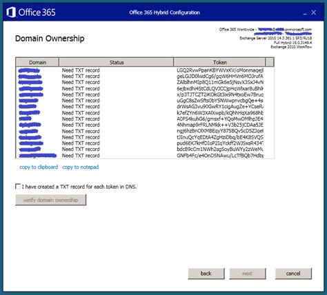 Office 365 Hybrid Configuration Wizard Asks To Verify Domains That