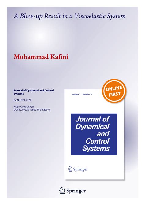 Pdf A Blow Up Result In A Viscoelastic System