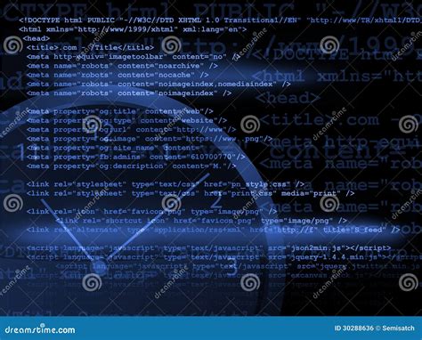 Source Code Technology Stock Illustration Illustration Of Global 30288636