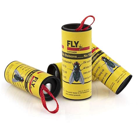 Disposable Kill Fly Catcher Sticky Glue Ribbon Roll Insects Hanging Fly