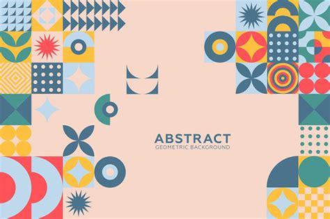 기하학적 모양 간단한 기하학적 모양의 벡터 기하학적 미니멀 아트웍 추상 벡터 패턴 디자인 그래픽 프린트에 대한 스톡 벡터 아트 및 기타 이미지 Istock