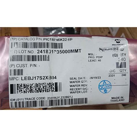 18f46k22 Microchip Microcontroller Size Standard At Best Price In