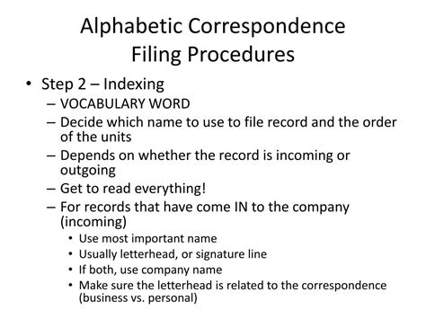 Ppt Alphabetic Filing Procedures Powerpoint Presentation Free Download Id 1651188