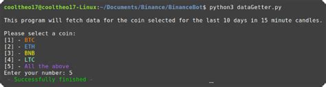 GitHub Cooltheo BinanceBot A Created In Python That Links To The Binance API And