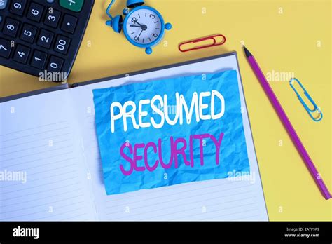 Conceptual Hand Writing Showing Presumed Security Concept Meaning System Safe From Attack Due