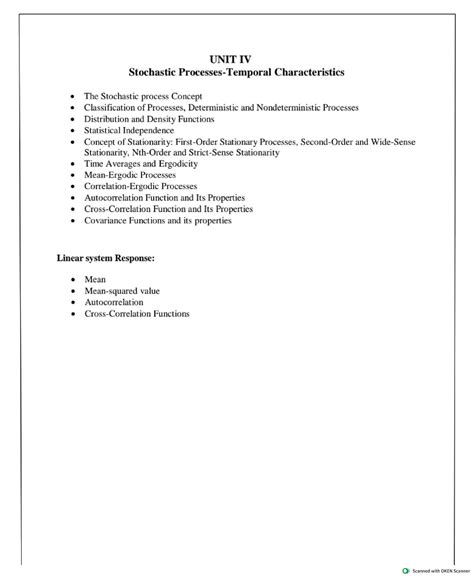 Stochastic Processes Temporal Characteristics Introduction To