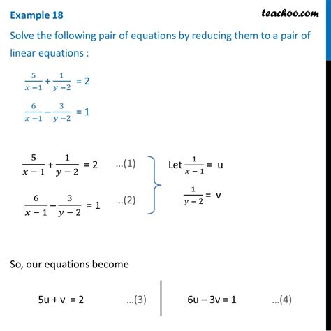 Example 18 Solve 5 X 1 1 Y 2 2 6 X 1 3 Y 2 1 Examples