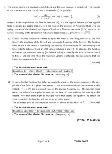 Solved Hey Can I Have Some Hell With This Matlab Specific