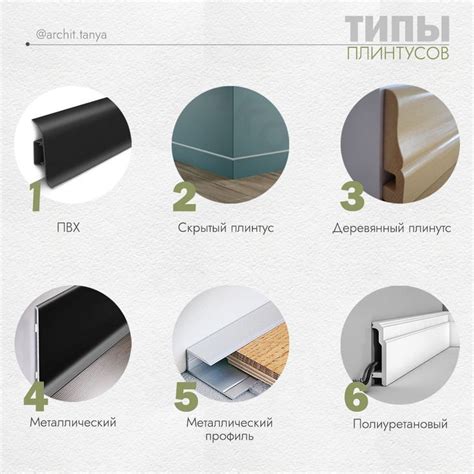 Типы плинтусов