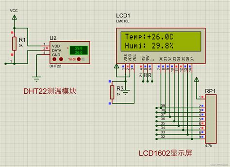 （含代码仿真）51单片机dht22lcd1602温湿度检测计温湿度达阈值控制用电器基于51单片机的dht22温湿度传感器 Csdn博客