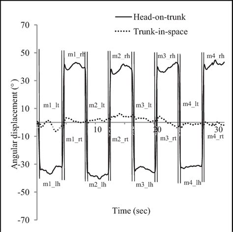 Time Series For The Head On Trunk Angular Displacement And