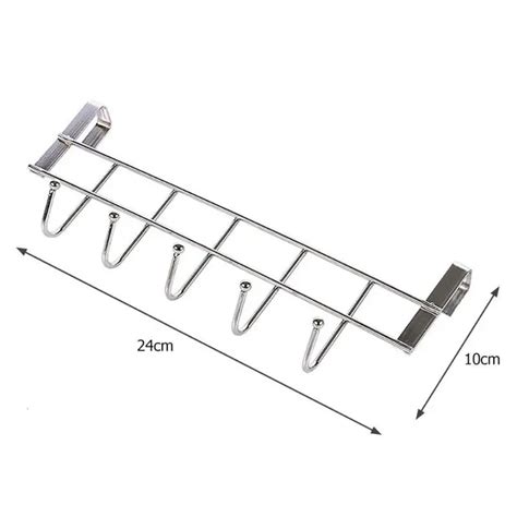 Нержавеющая сталь 5 крючков вешалка для двери для ванной кухни органайзер держатель для