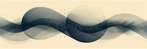 Abstract Black And White Wave Pattern Design On A Plain White Background Stock Illustration