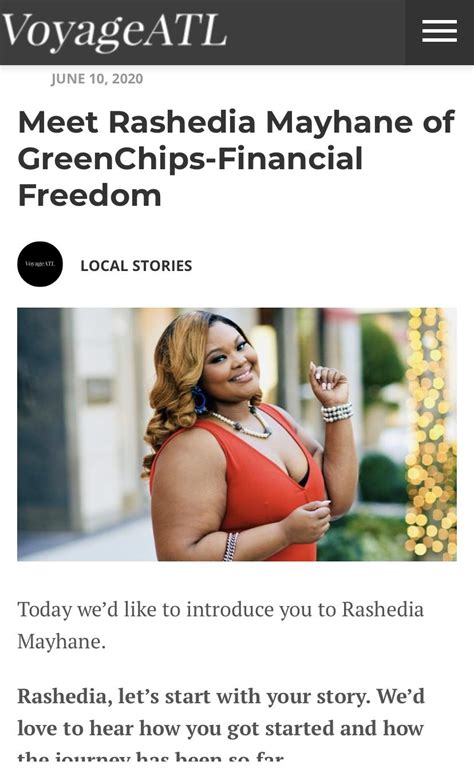 Rashedia Mayhane On Linkedin Im So Excited To Be Featured In The June