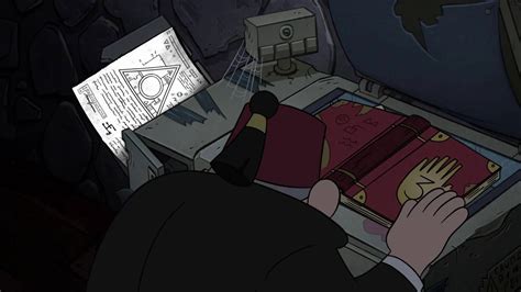 Download Grunkle Stan Copying A Book Wallpaper