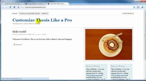 How To Edit Css Of The Thesis Theme For Wordpress Part 3 Youtube