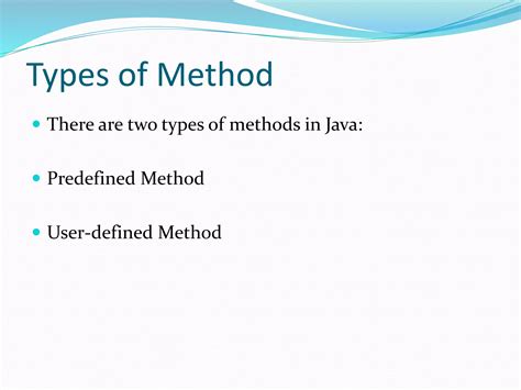 Methods In Java Pptx