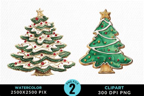 Christmas Tree Cookies Clipart Png Image Graphic By Regulrcrative