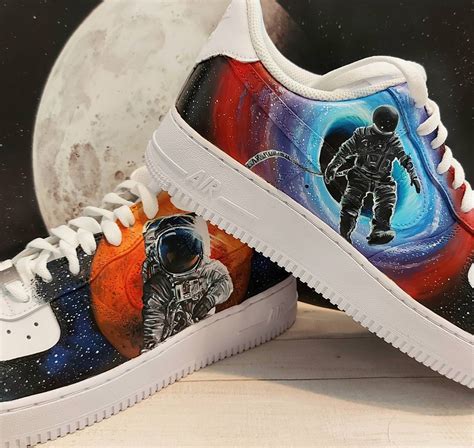 Galaxy Shoesspace Themed Shoesgalaxy Themedastronaut Etsy