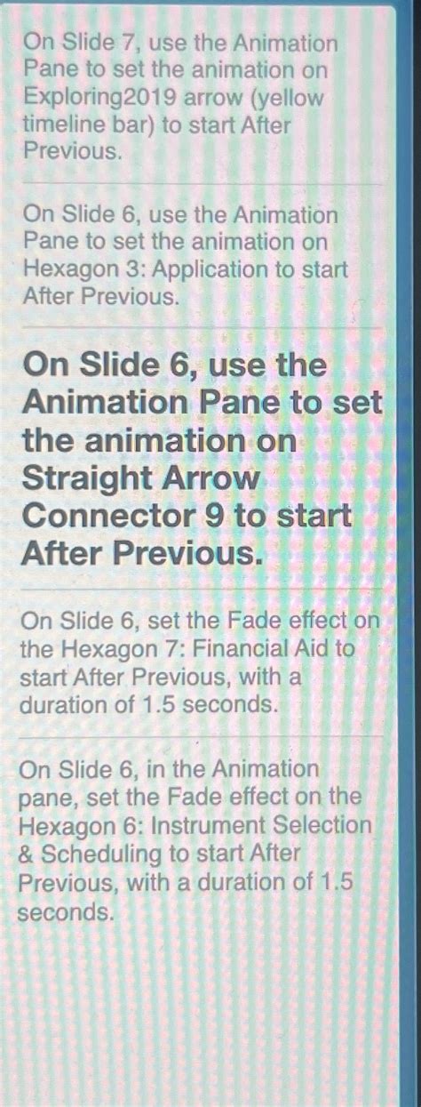 Solved On Slide Use The Animation Pane To Set The Chegg Com