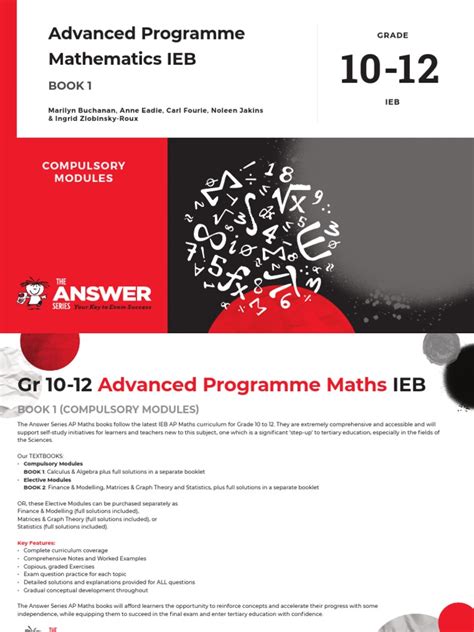 Gr 10 12 Adv Programme Maths Ieb Book 1 Extracts Pdf Mathematics Complex Number