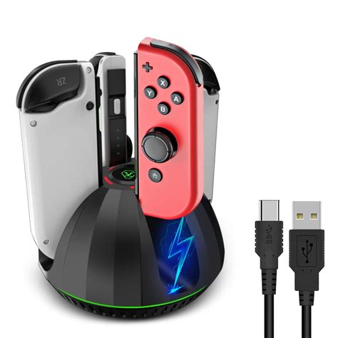 4 In 1 Charging Dock Fit For Nintendo Switch Oled Joy Cons Controller Fast Charging Station