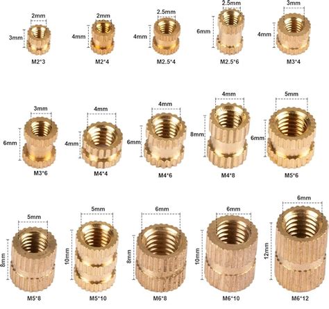 Brass Heat Set Threaded Round Female Insert Nut