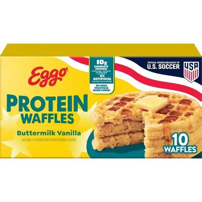 Eggo Protein Frozen Waffles Buttermilk Vanilla 12 3oz 10ct Target