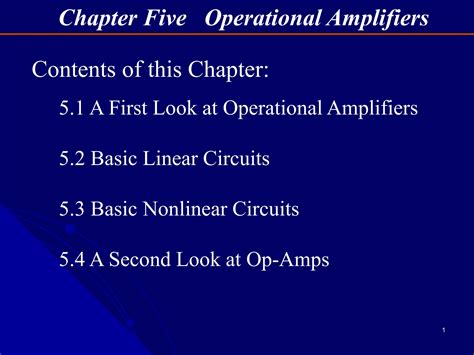 Chapter 05 Ppt Operational Amplifier Ppt