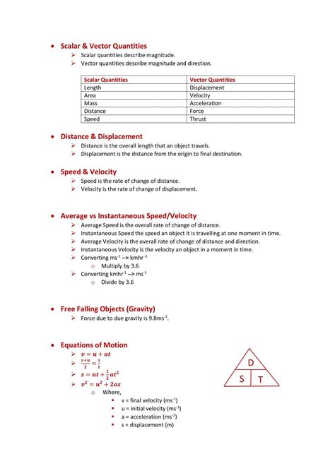 Physics Notes Preliminary Physics Year 11 Hsc Thinkswap