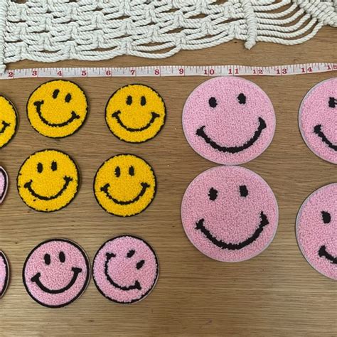 Smiley Face Chenille Patches Etsy