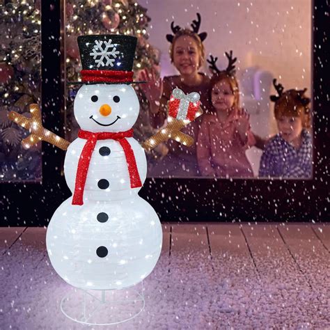 Outdoor Snowman Lighted Pop Up Snowman Outdoor Yard Christmas